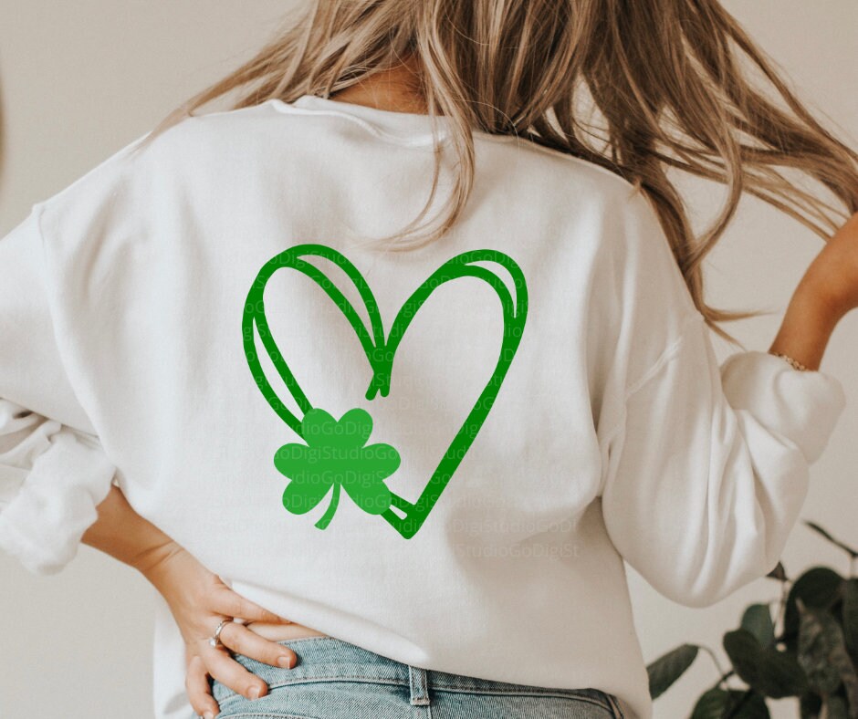 Saint Patrick's Day Heart Svg Png and Cut Files for - Etsy