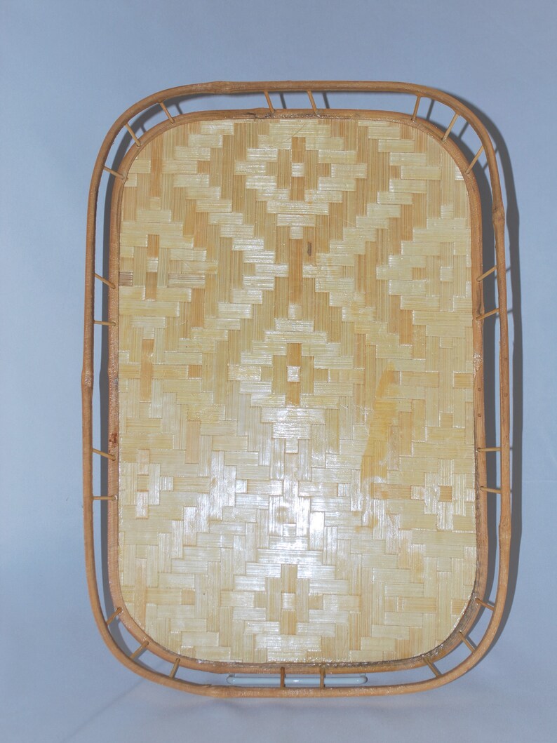 Vintage Bamboo Tray - Etsy