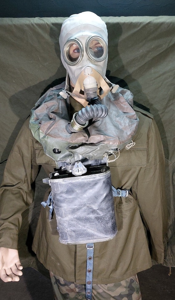 Gas mask IP 5 Russian Military Rebreather Gray soviet… - Gem