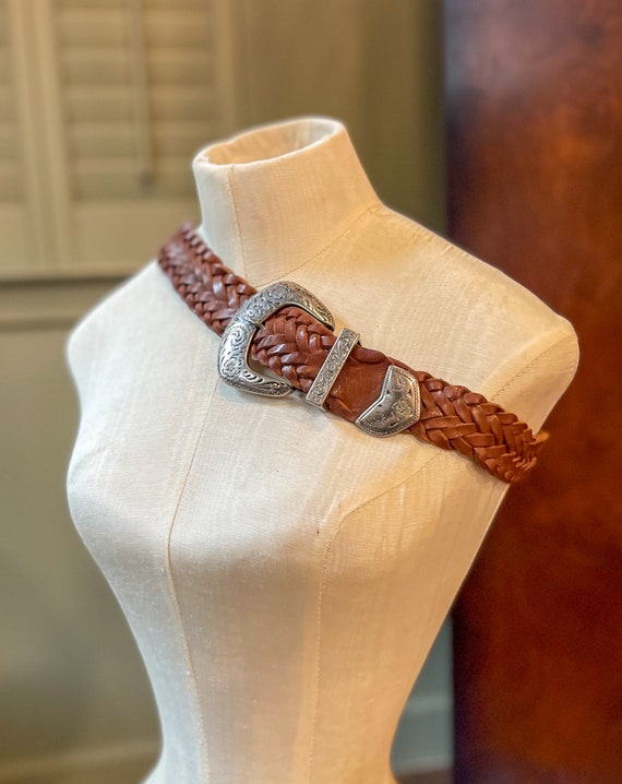 Vintage vintage leather belt - Gem