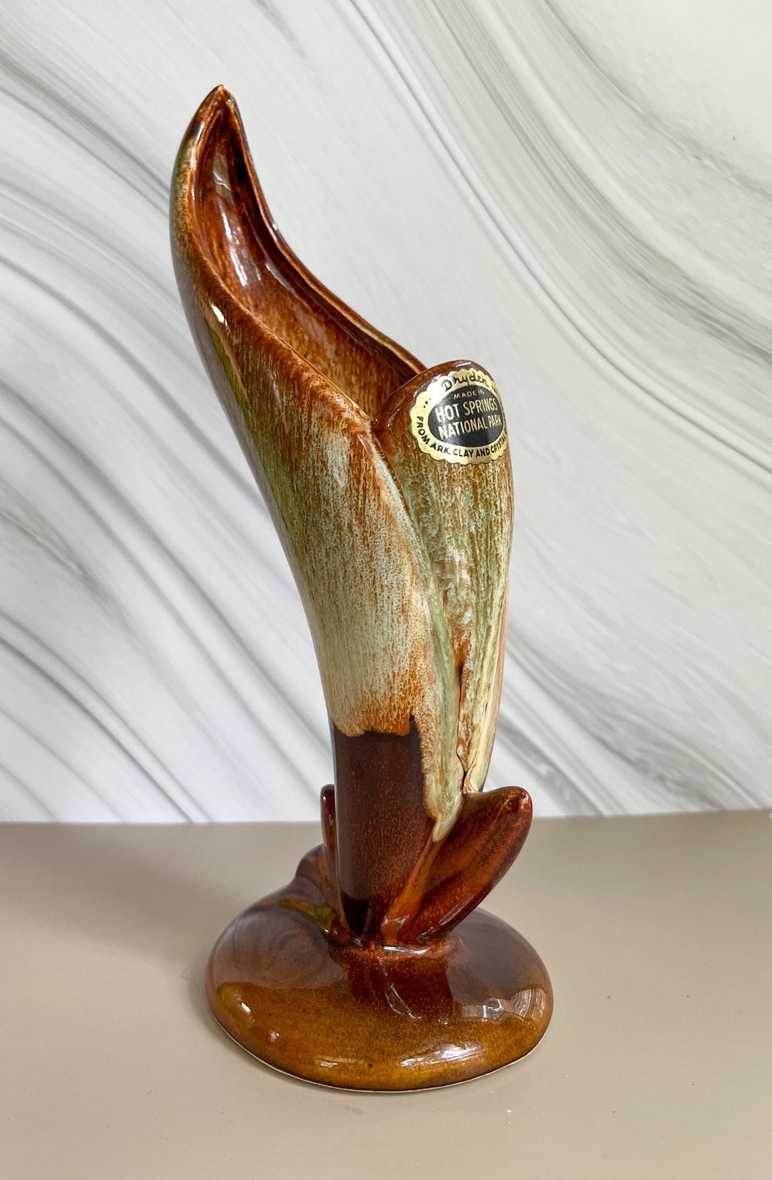Vintage Dryden Pottery Vase, Hot Springs National Park, Mid Century ...