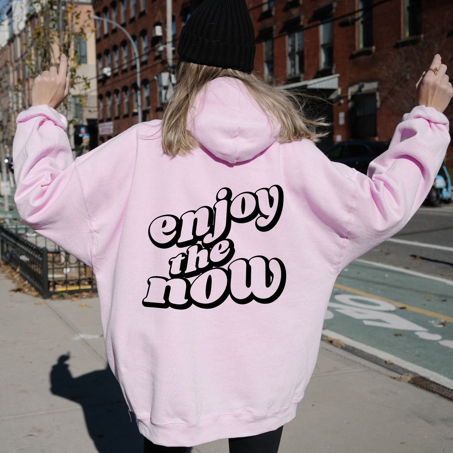 Positive Hoodies Aesthetic Enjoy the Little Things Sweatshirt Oversized ...
