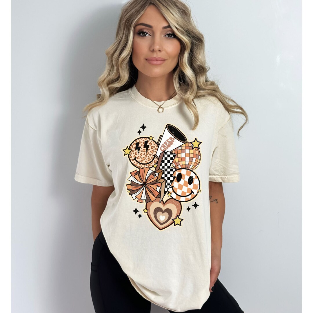 Retro Cheer Shirt Fall Cheerleading Shirt Preppy Cheerleader Shirt ...