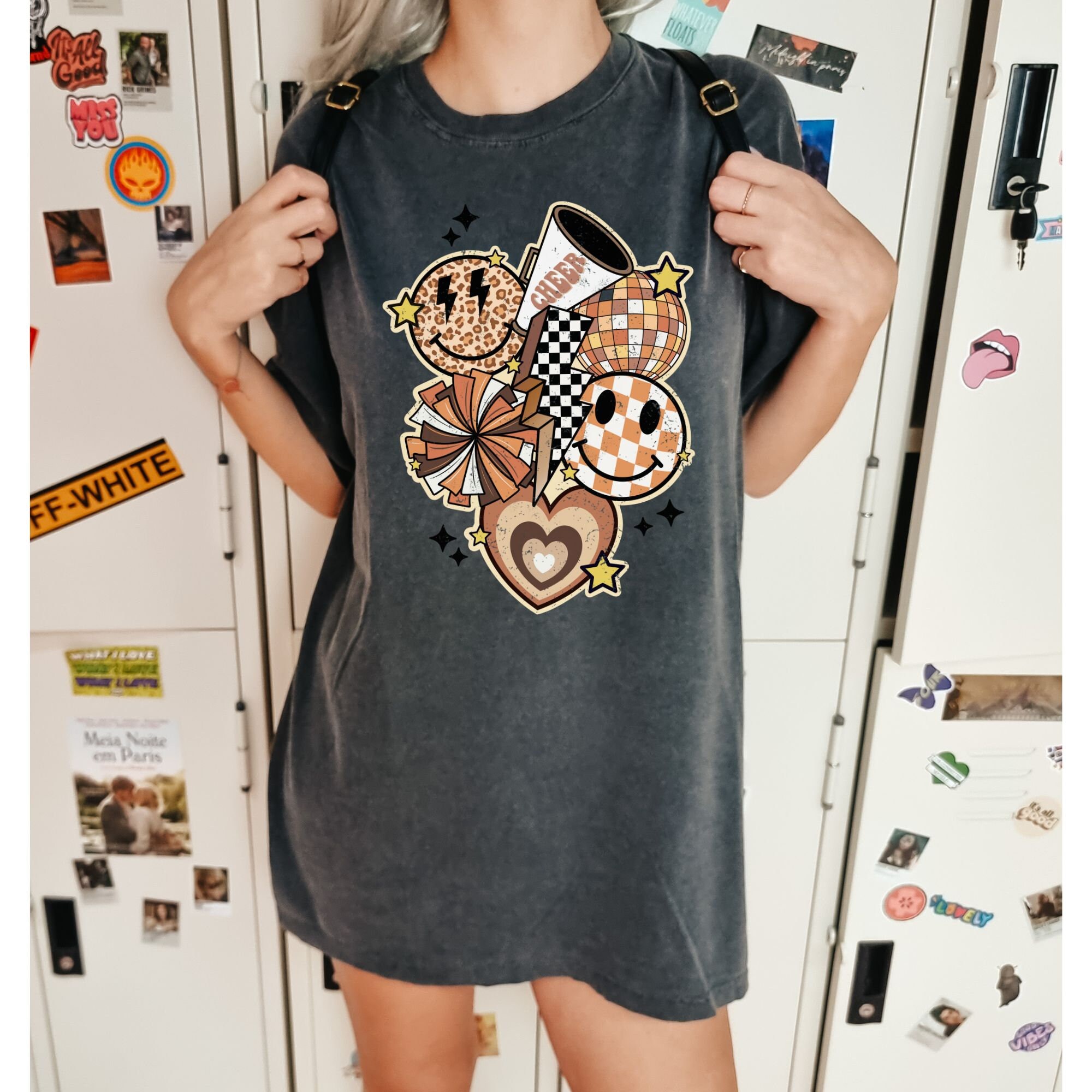 Retro Cheer Shirt Fall Cheerleading Shirt Preppy Cheerleader Shirt ...