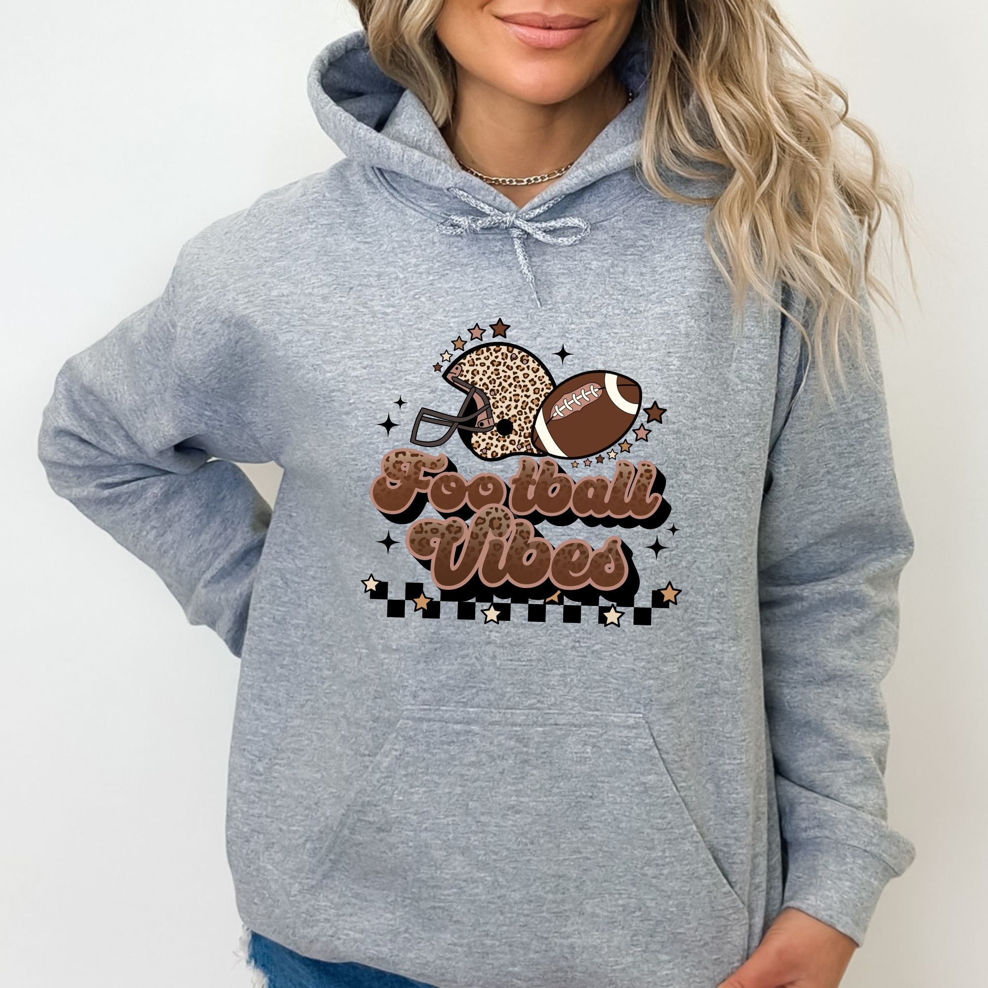 Football Hoodies Oversized Football Sweatshirt for Women Game Day ...