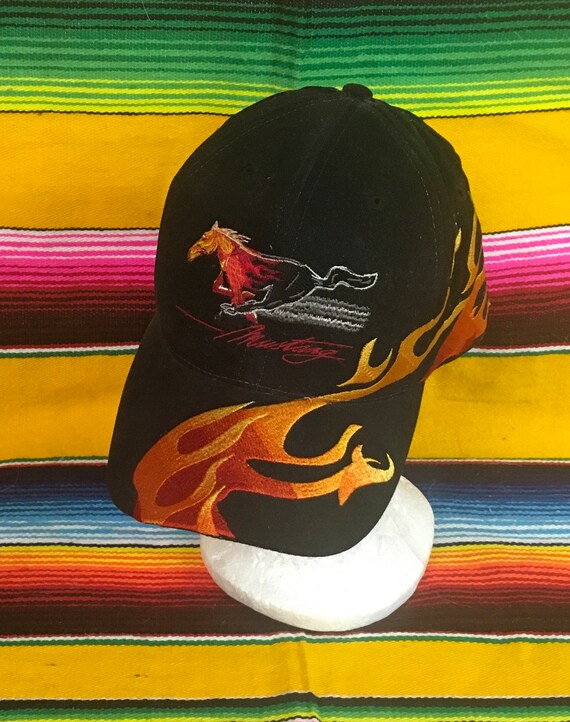 Vintage Ford Mustang Flaming Horse Baseball Cap rare - Etsy