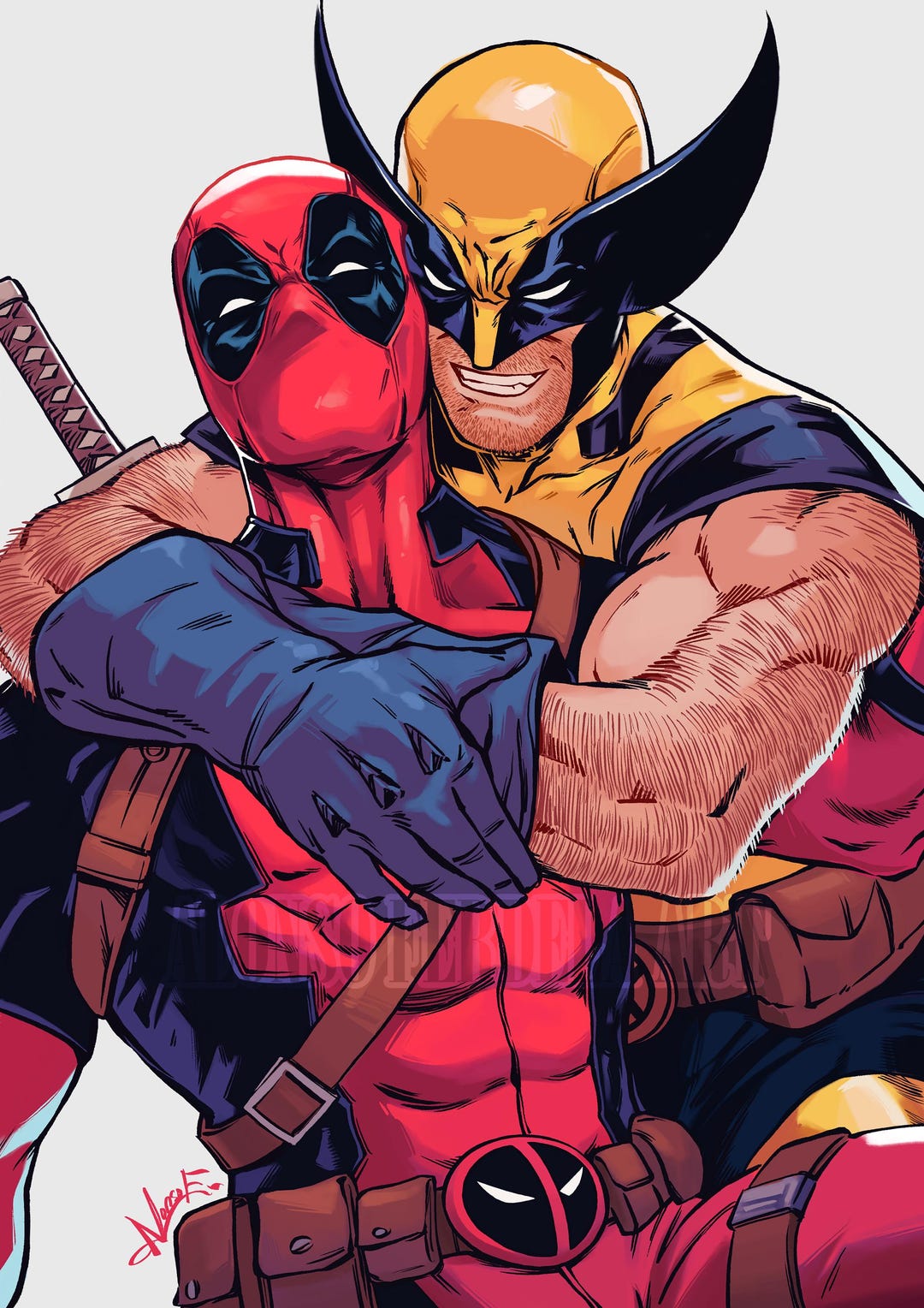 Deadpool & Wolverine Art Print - Etsy