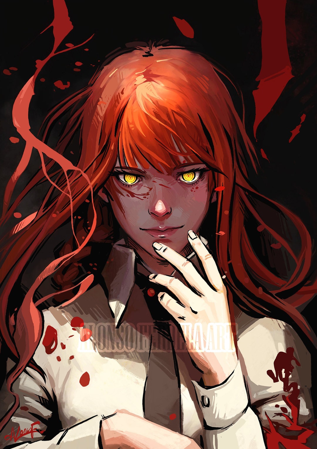 Makima chainsaw Man Art Print - Etsy