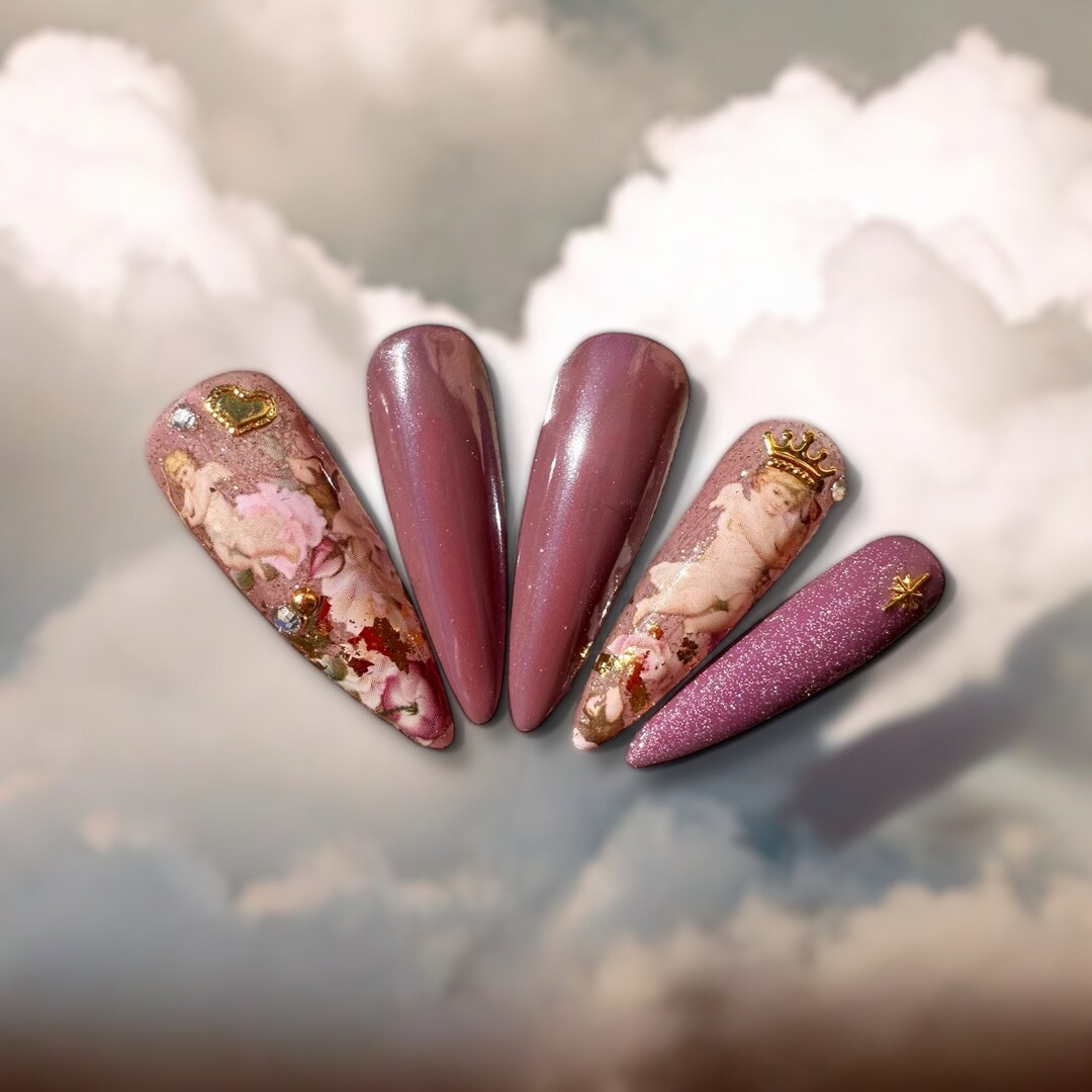 Divine Whispers Handmade Press on Nails, Luxury Gel Press on Nails ...