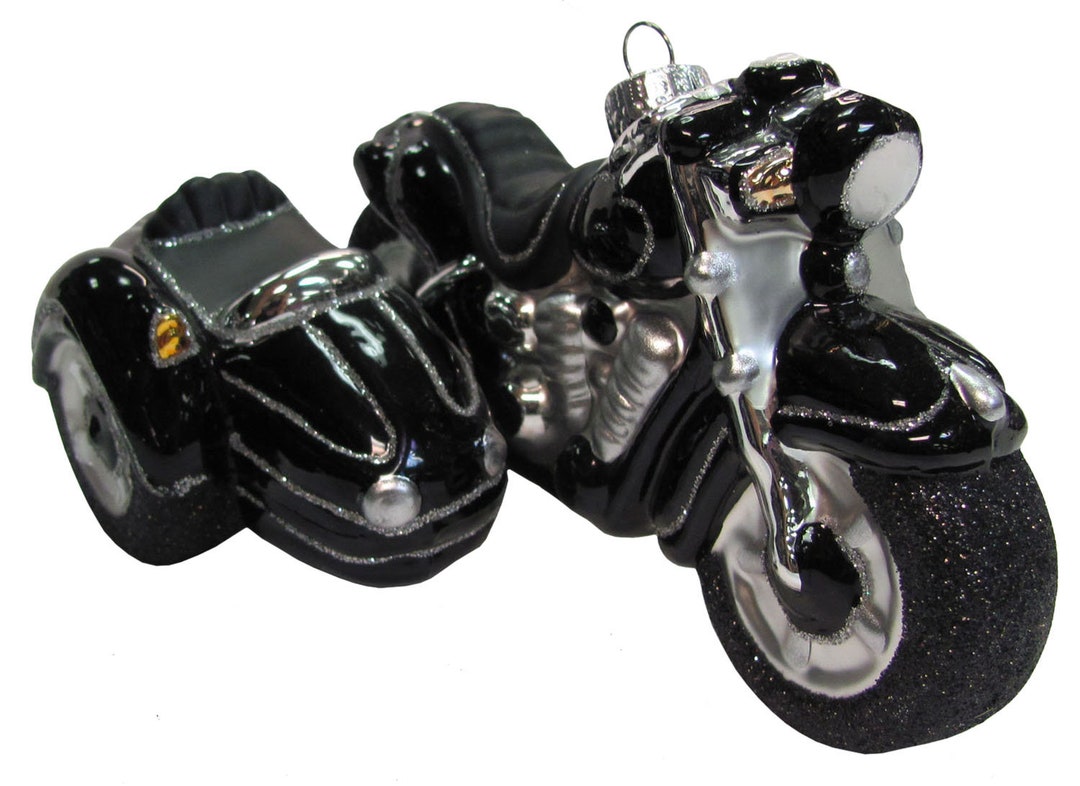 Tree Decoration Motorcycle With Sidecar Black 14 Cm - Etsy