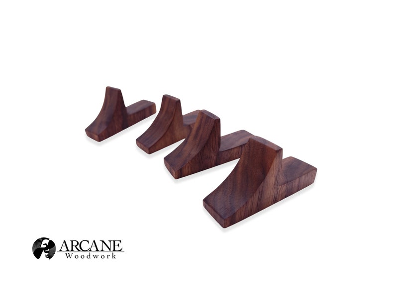 Modern Walnut Plant Pot Risers (set of 4) - Mid-century, Housewarming ...