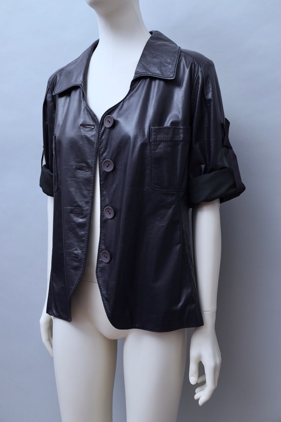 2000s Nina Ricci by Olivier Theyskens dark violet lam… - Gem