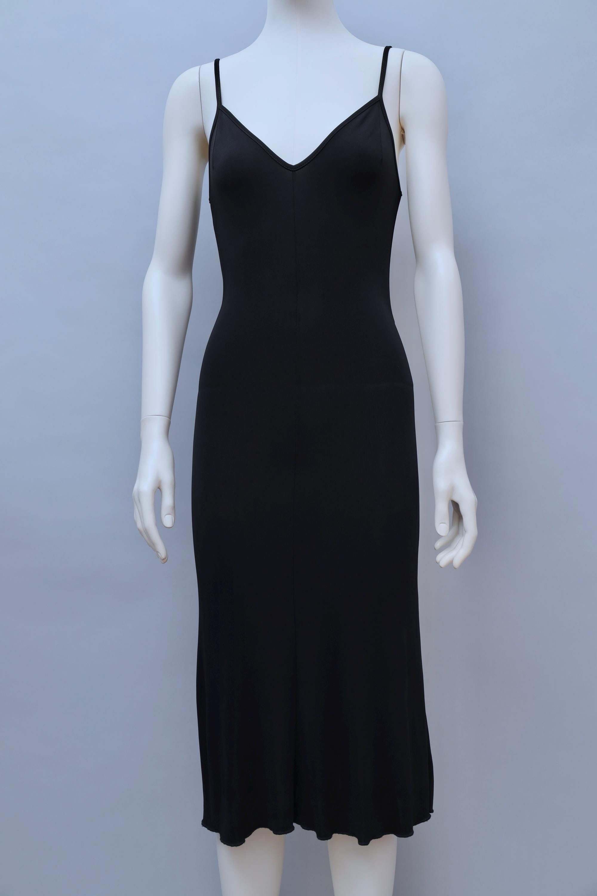 2000s Mugler Black Art Nouveau Animal Pelt Mesh Appliqué Long Dress ...