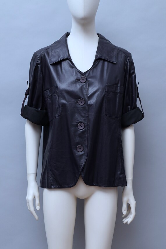 2000s Nina Ricci by Olivier Theyskens dark violet lam… - Gem