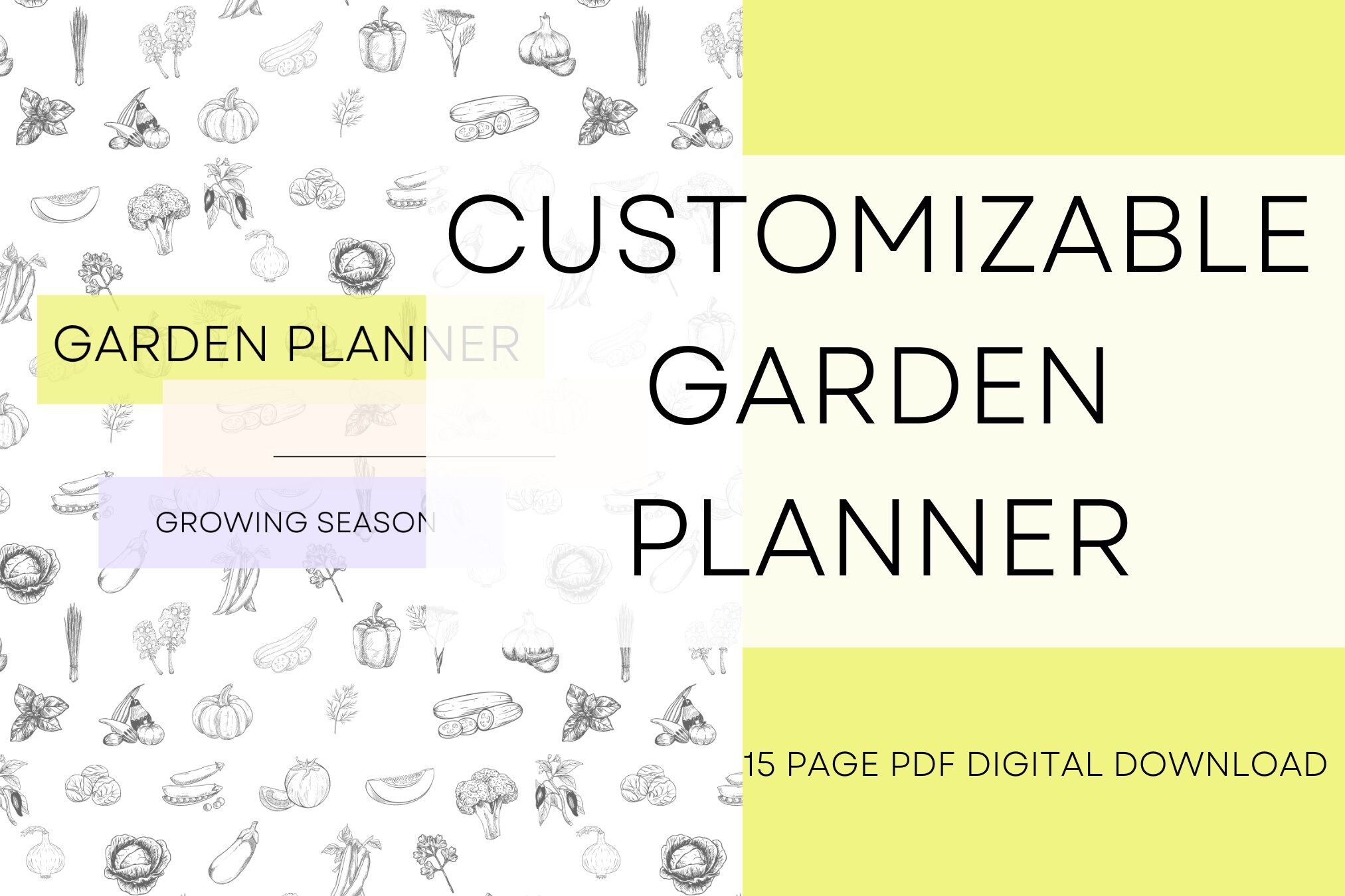Printable Vegetable Flower Garden Planner PDF Download Growing ...