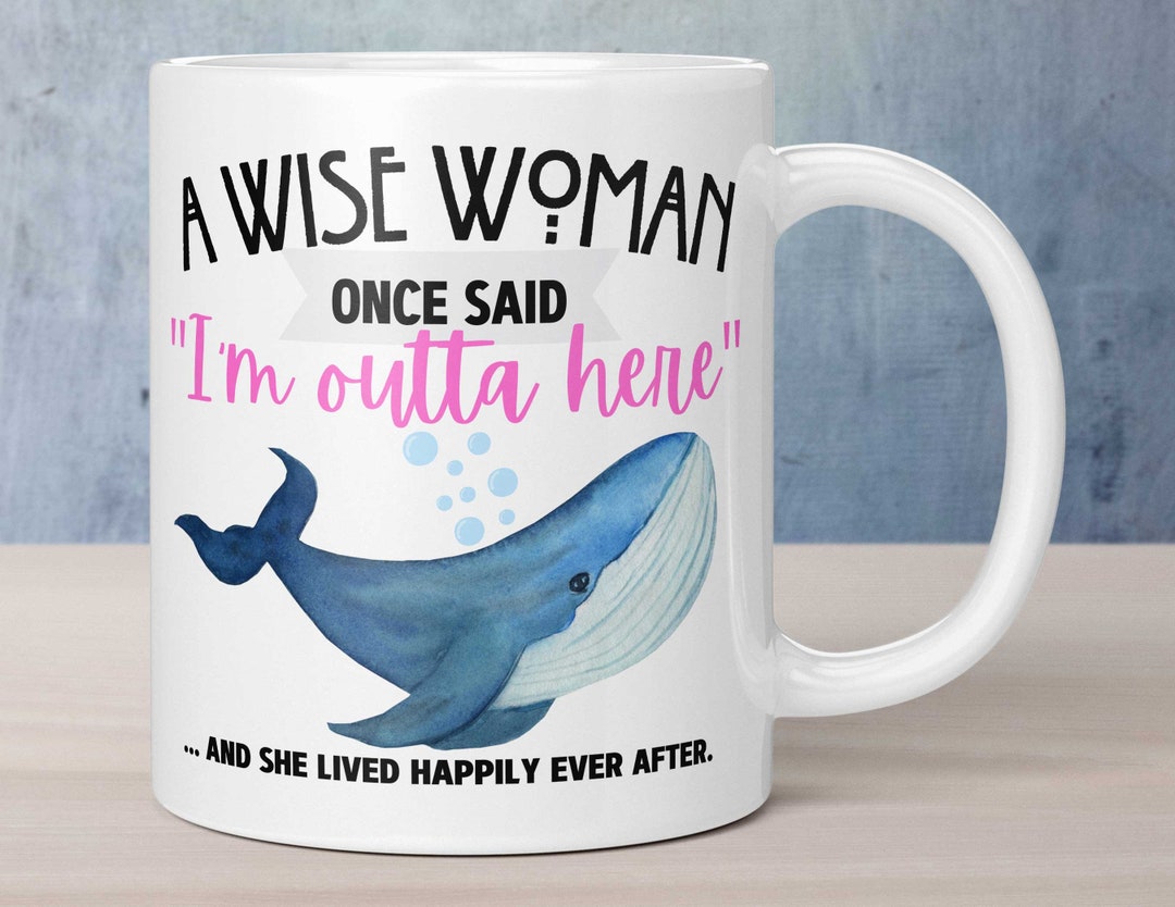 Blue Whale Farewell Gifts for Her Goodbye Boss Female Coffee Tea Mug 11 ...