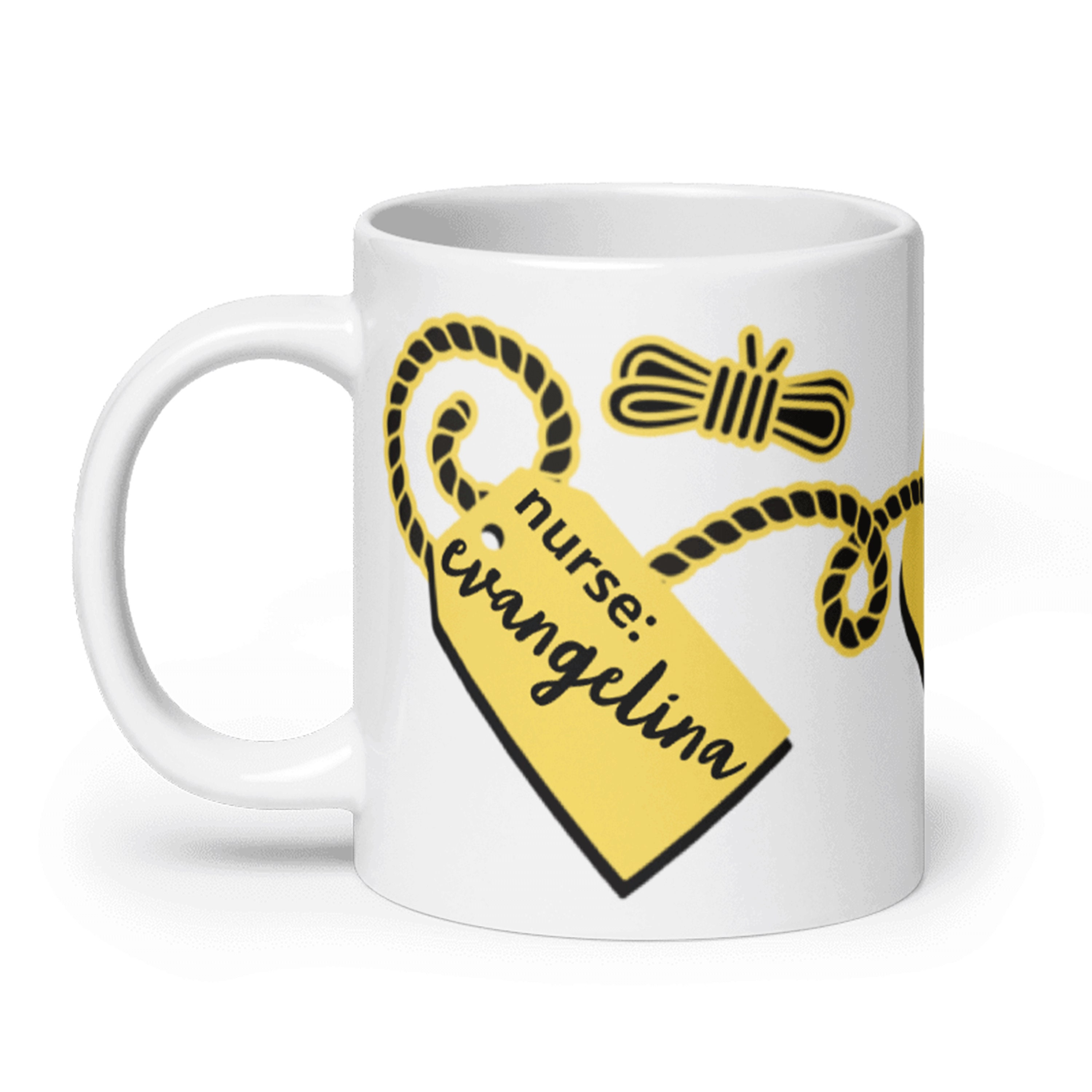 Nurse Case Manager Gift 20 Oz Custom Coffee Mug Funny Yellow Warning ...