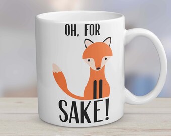 For Fox Sake Funny Coffee Mug - Etsy