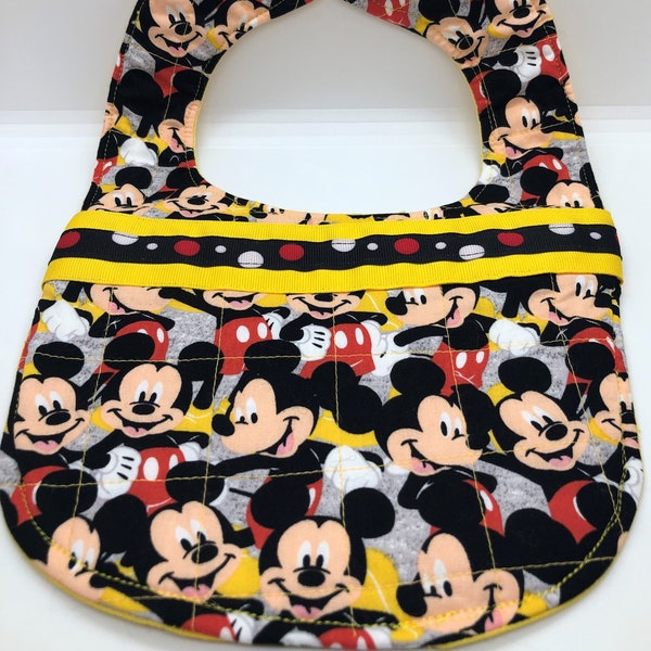 Mickey Mouse Bib - Etsy
