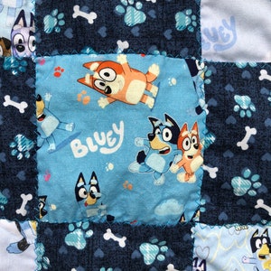 Bluey Kid Size Quilt Toddler Elementary Baby Blanket Throw Playmat - Etsy