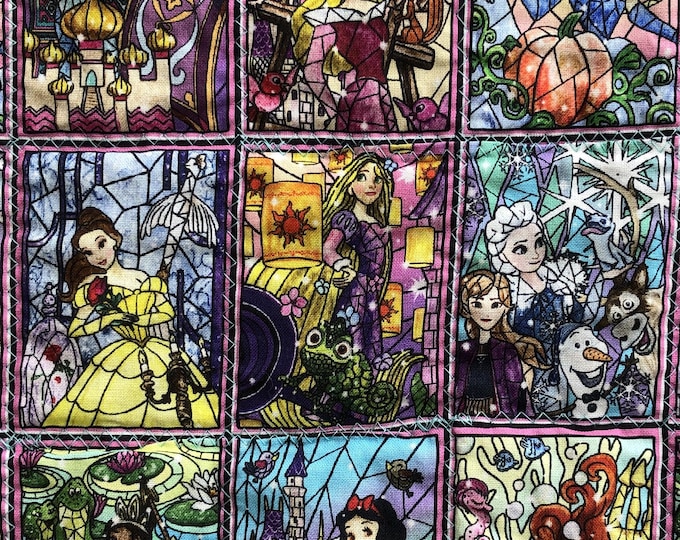 Disney Princesses Stained Glass Kid Size Patchwork Quilt Children's ...
