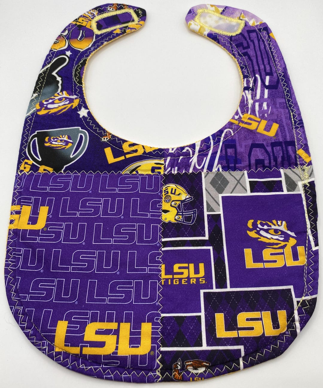 LSU Tigers Louisiana State University Deluxe Bib Quilt: Adjustable ...