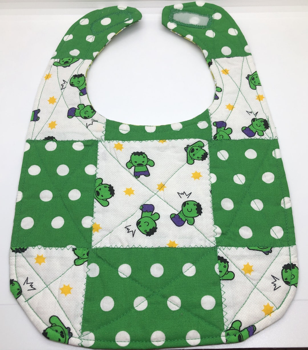 Baby Hulk Deluxe Bib Quilt: Adjustable Durable Reversible Sustainable ...