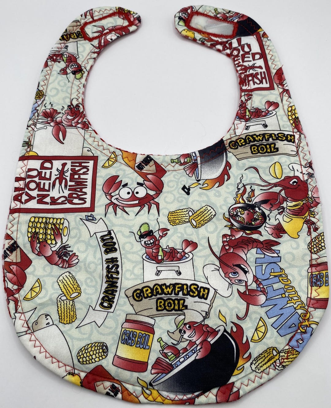 Crawfish Boil Deluxe Bib Quilt: Adjustable Durable Reversible quilted ...