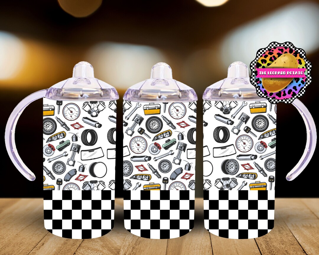 Mechanic Car Parts Sippy Cup Design - Kids Tumbler Design - 12oz ...