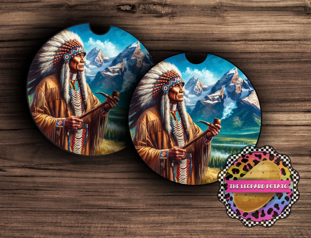 Native American Car Coasters- Car Coaster PNG- Sublimation Car Coasters ...
