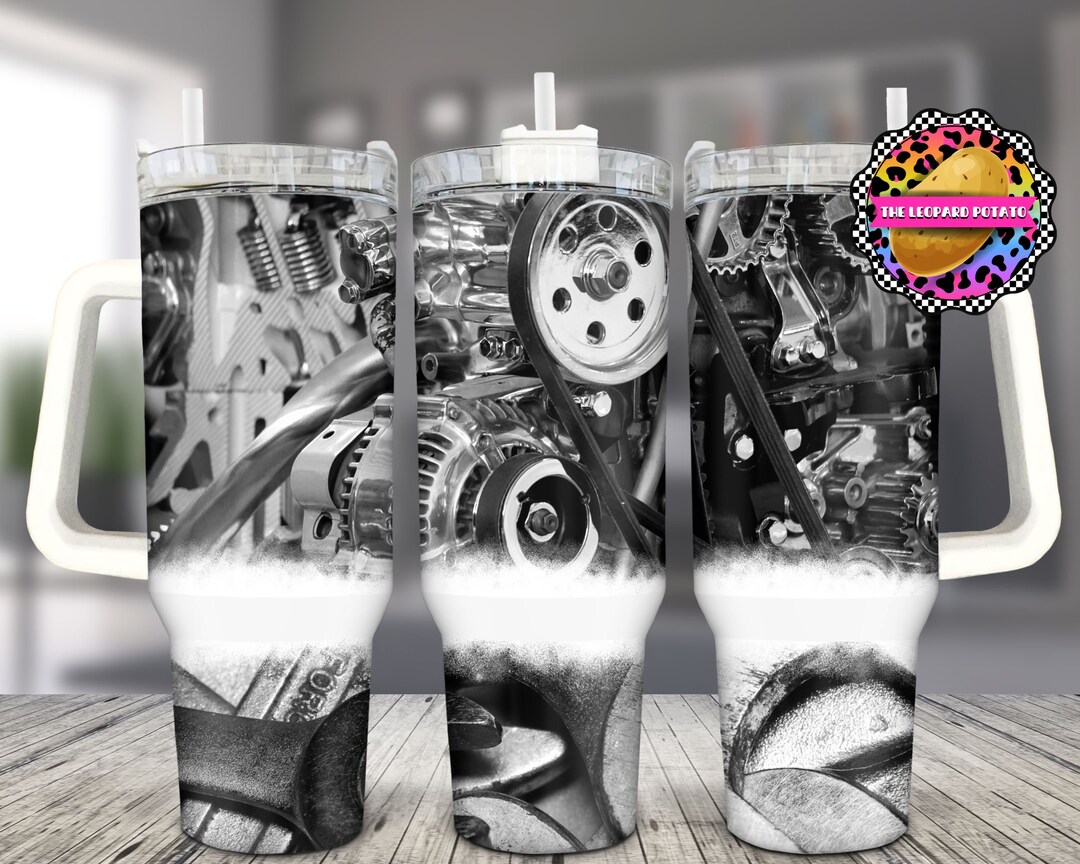 Car Engine 40 Oz Tumbler-40 Oz Tumbler Wrap- Stanley Sublimation ...