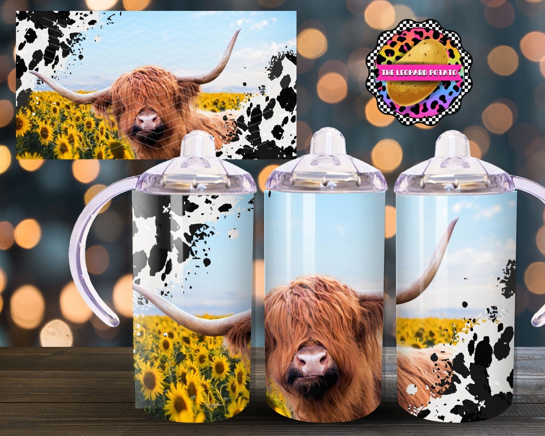 Highland Cow Sippy Cup Design: 12oz Tumbler Wrap (digital Download) - Etsy
