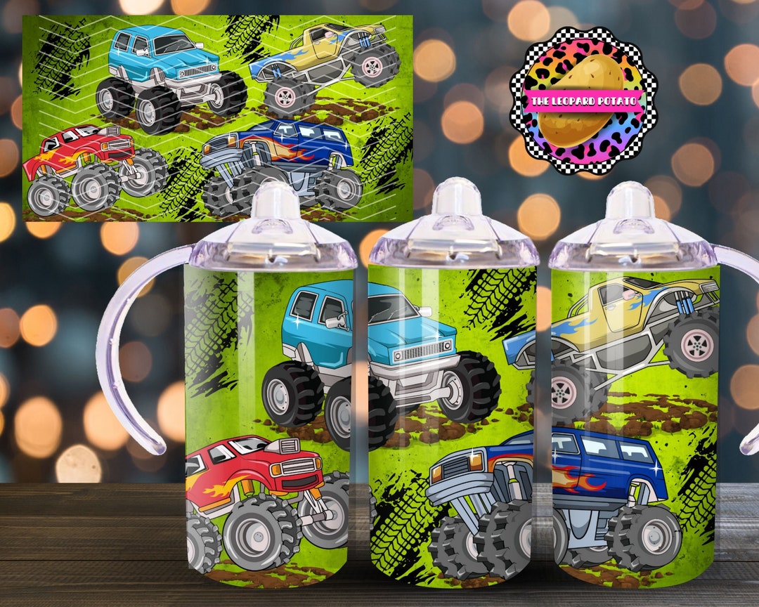 Monster Truck Sippy Cup Design: 12oz Tumbler Wrap (digital Download) - Etsy