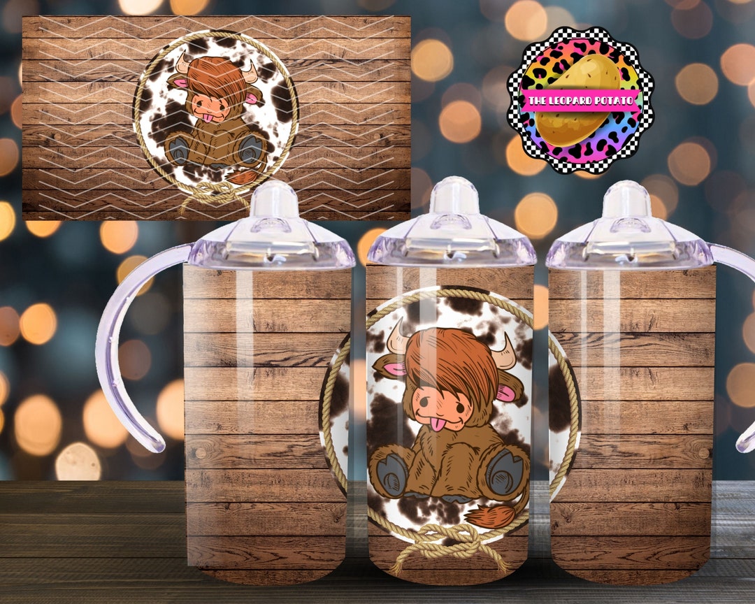 Highland Cow Sippy Cup Design: 12oz Tumbler Wrap (digital Download) - Etsy