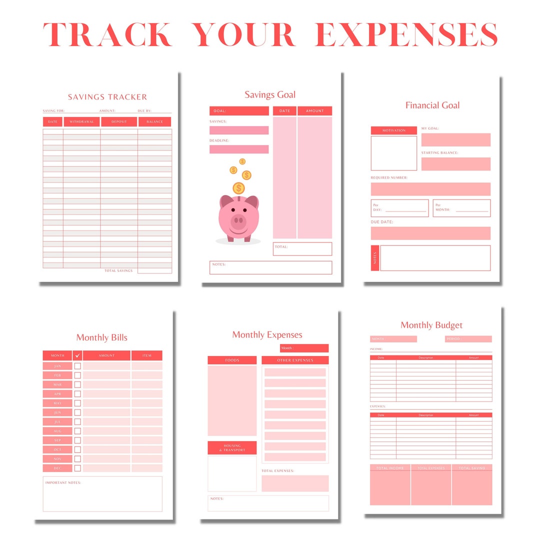 Financial Plan Printable, Money Tracker, Financial Template, Budget ...