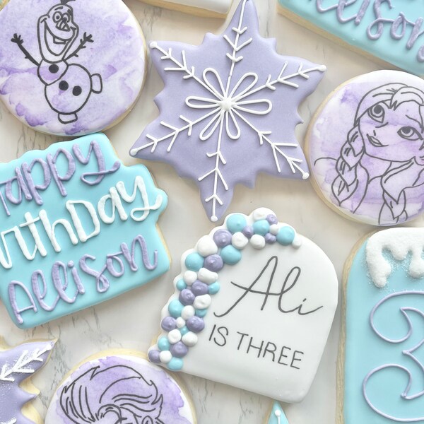 Frozen Cookies - Etsy