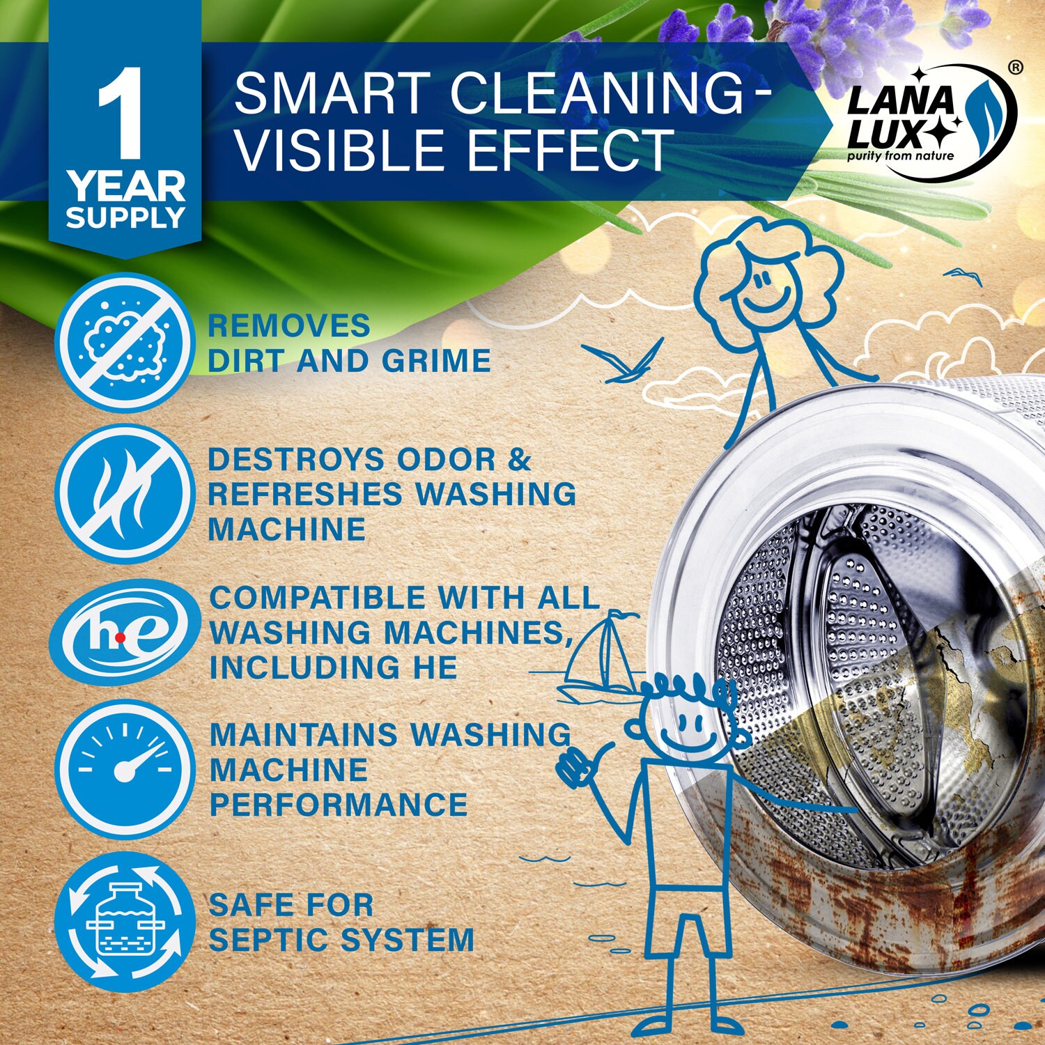 Washing Machine Cleaner Tablets 24 Pack Deep Washer Machine Cleaner ...