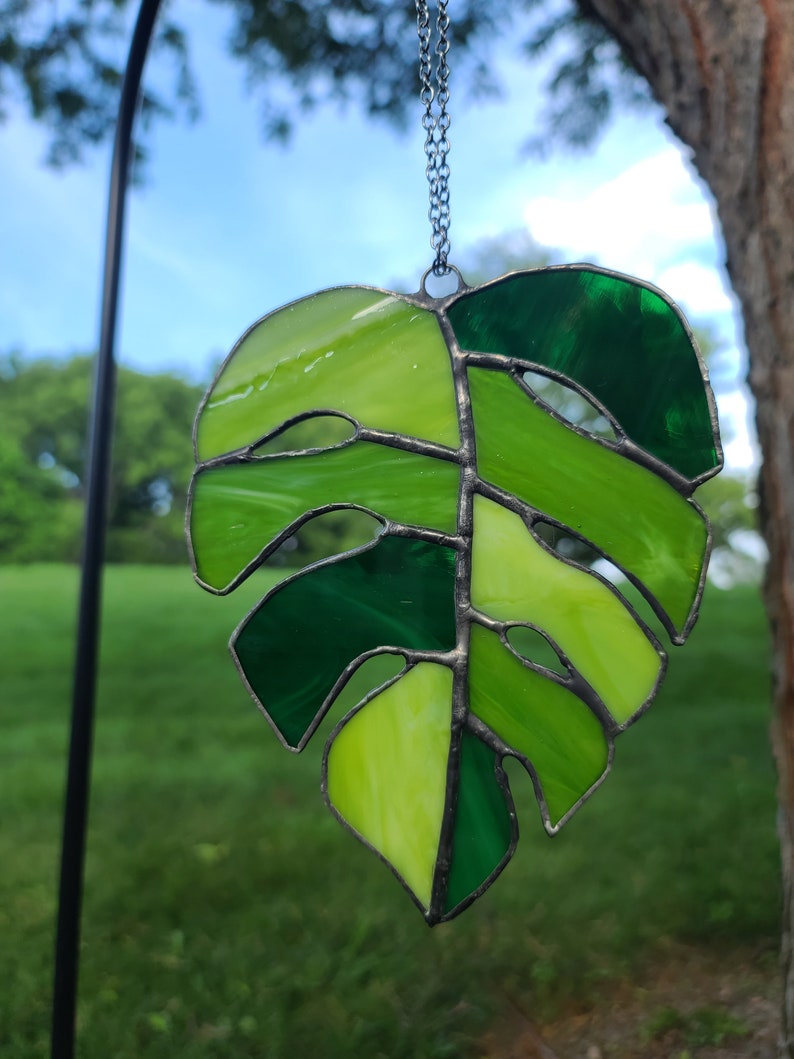 Stained Glass Monstera Leaf - Etsy