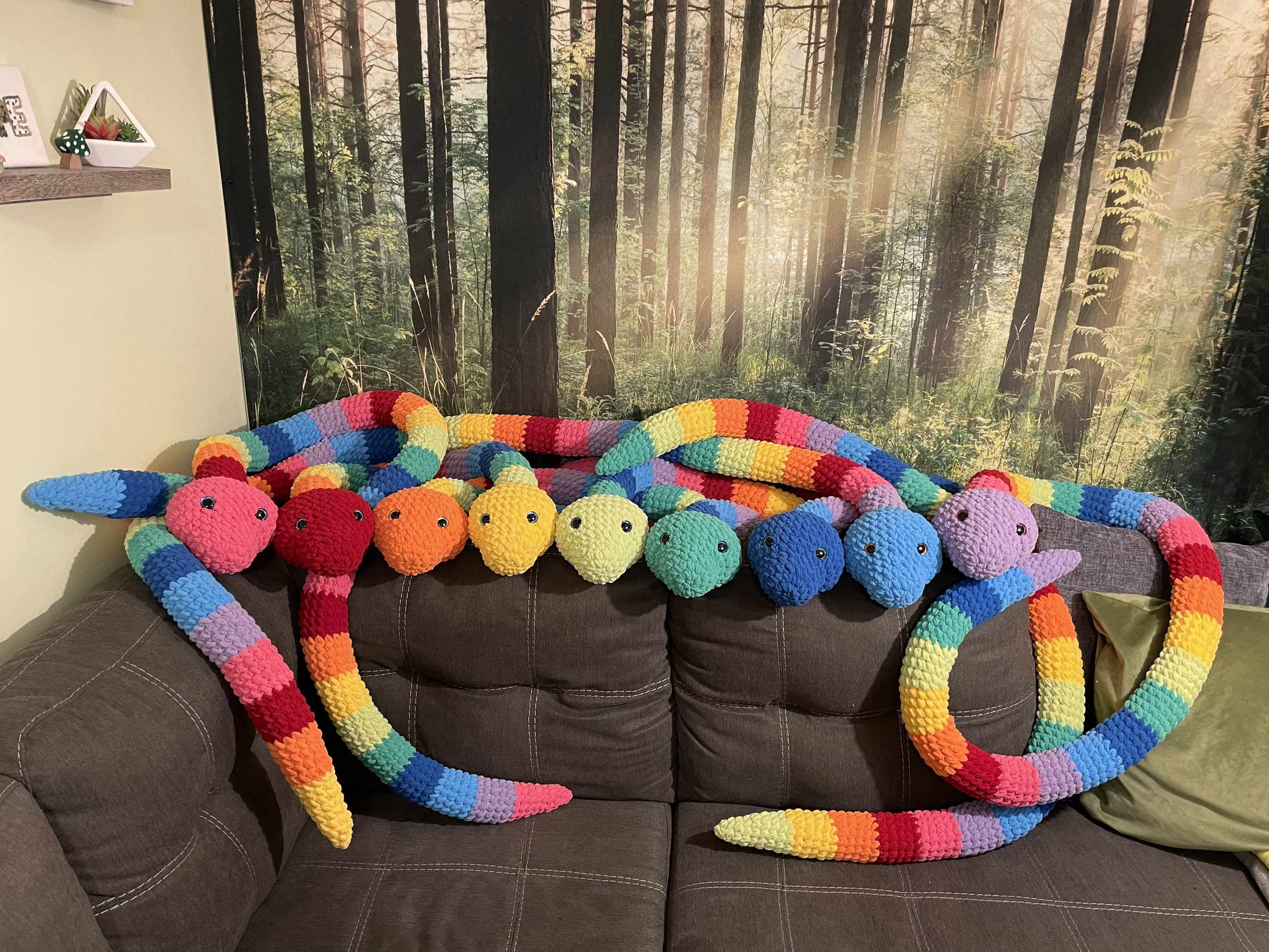 Rainbow Snake Pattern - Etsy