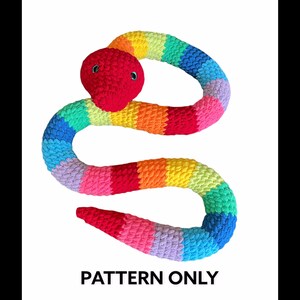 Rainbow Snake Pattern - Etsy