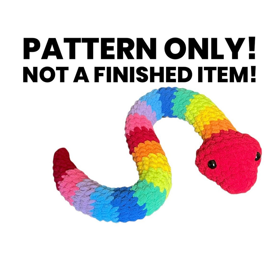 Baby Rainbow Snake Pattern - Etsy
