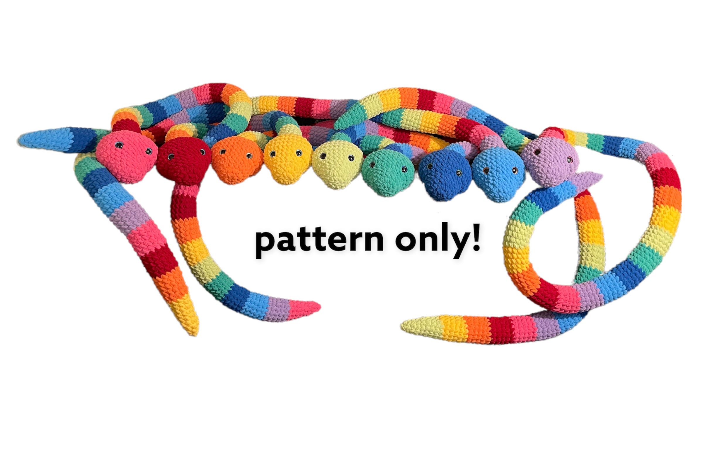 Rainbow Snake Pattern - Etsy