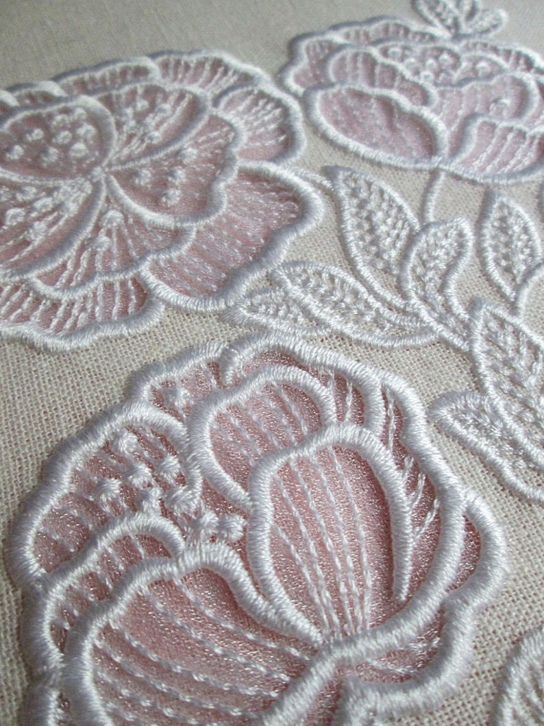 Flowers Сutwork Applique Machine Embroidery Design Cutwork | Etsy