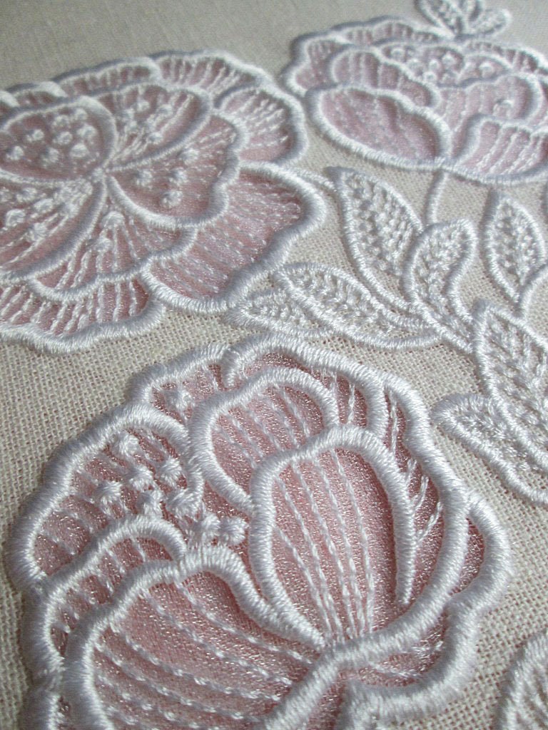Flowers Сutwork Applique Machine Embroidery Design Cutwork | Etsy
