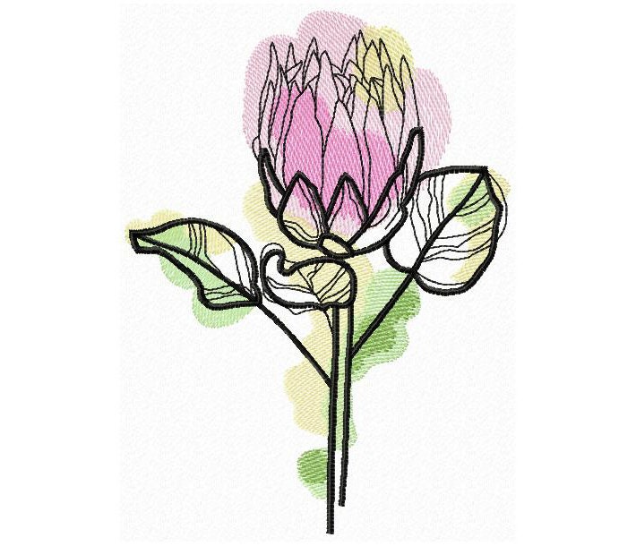 Protea Flower Machine Embroidery Designs, Flowers Design, Floral ...