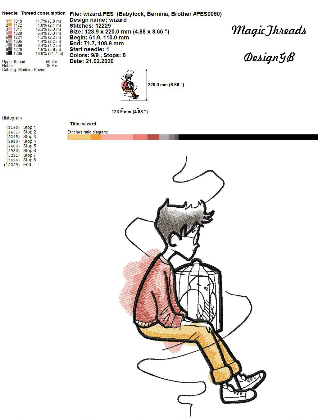 Little Wizard Machine Embroidery Design Embroidery Boy With - Etsy