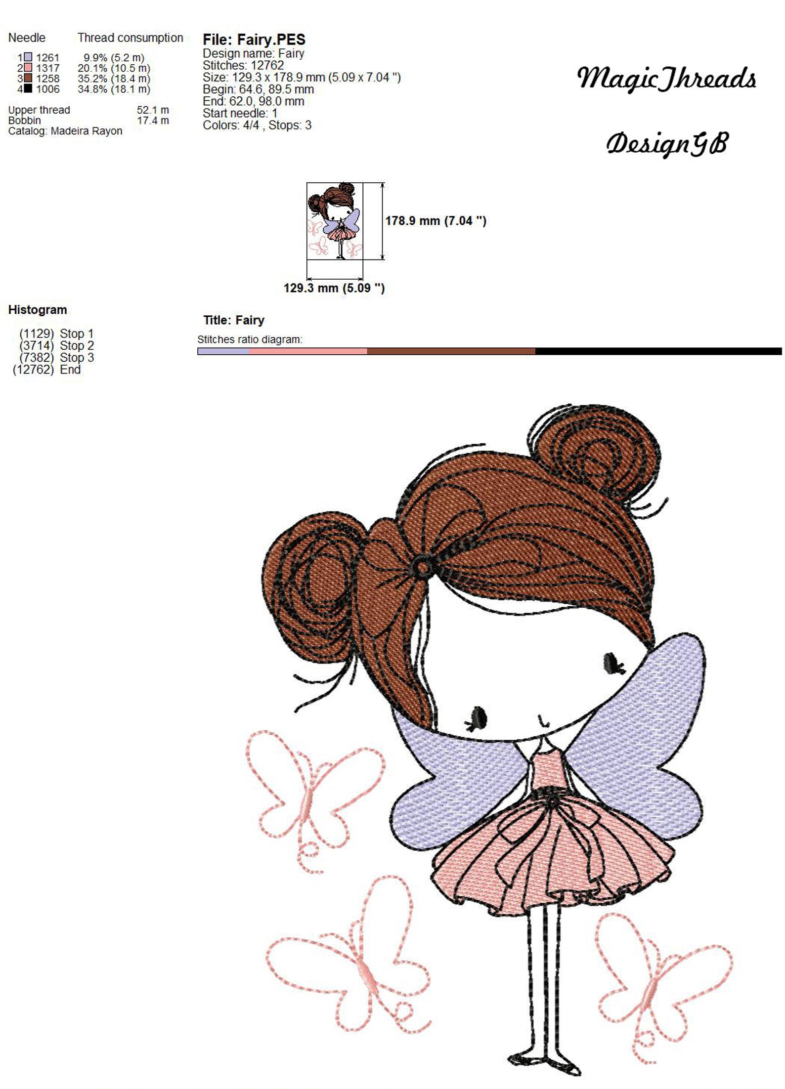 Fairy Magic Machine Embroidery Design Embroidery Fairy - Etsy UK