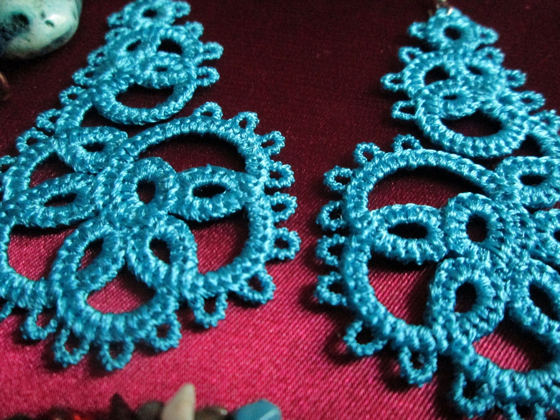 Free Standing Lace Earrings Tatting Machine Embroidery Design - Etsy