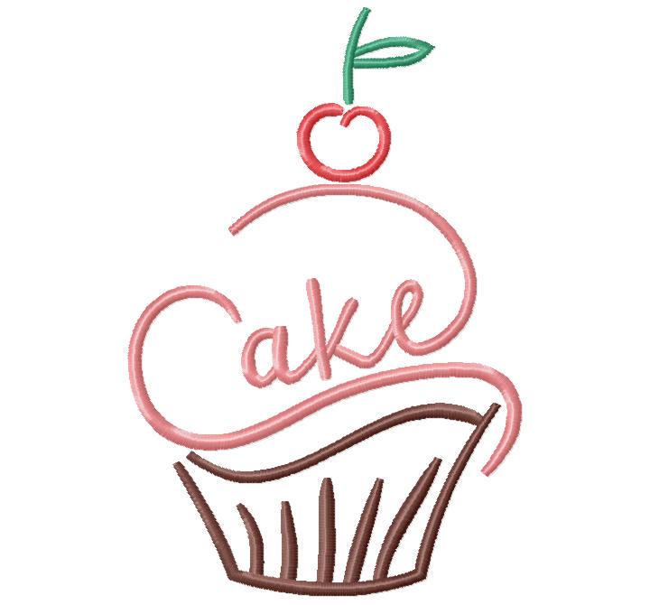 Sweet Cake Machine Embroidery Designs, Cupcake Design, Sweet Dessert ...