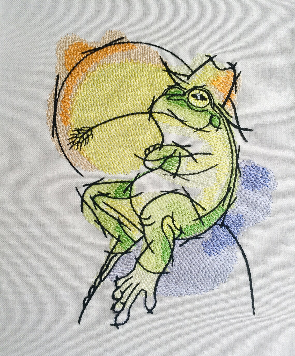 Frog Farmer Machine Embroidery Design Embroidery Frog | Etsy
